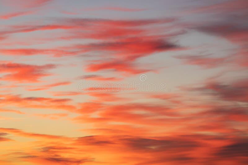 Beautiful Vivid Color Sunset Clouds after Sunset Stock Photo - Image of ...