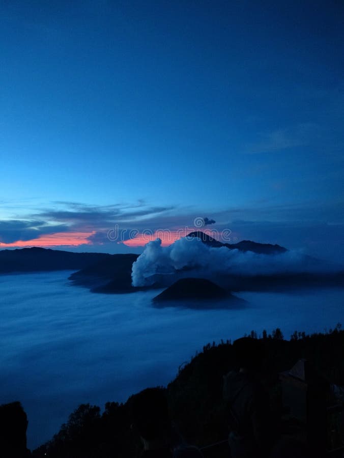 Beautiful Volcanoes in Indonesia Stock Photo - Image of mount, cloud ...
