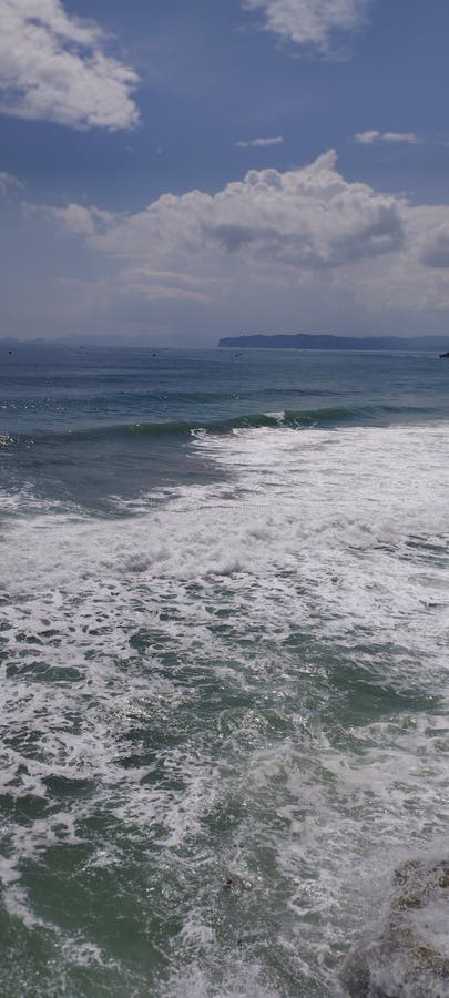 Beautiful Wafe Pacar Beach Indonesian Stock Image - Image of pacar ...