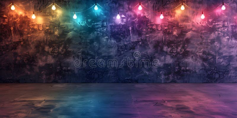 Beautiful Wall with Multi Color Lights Background - Ai Generated Stock ...