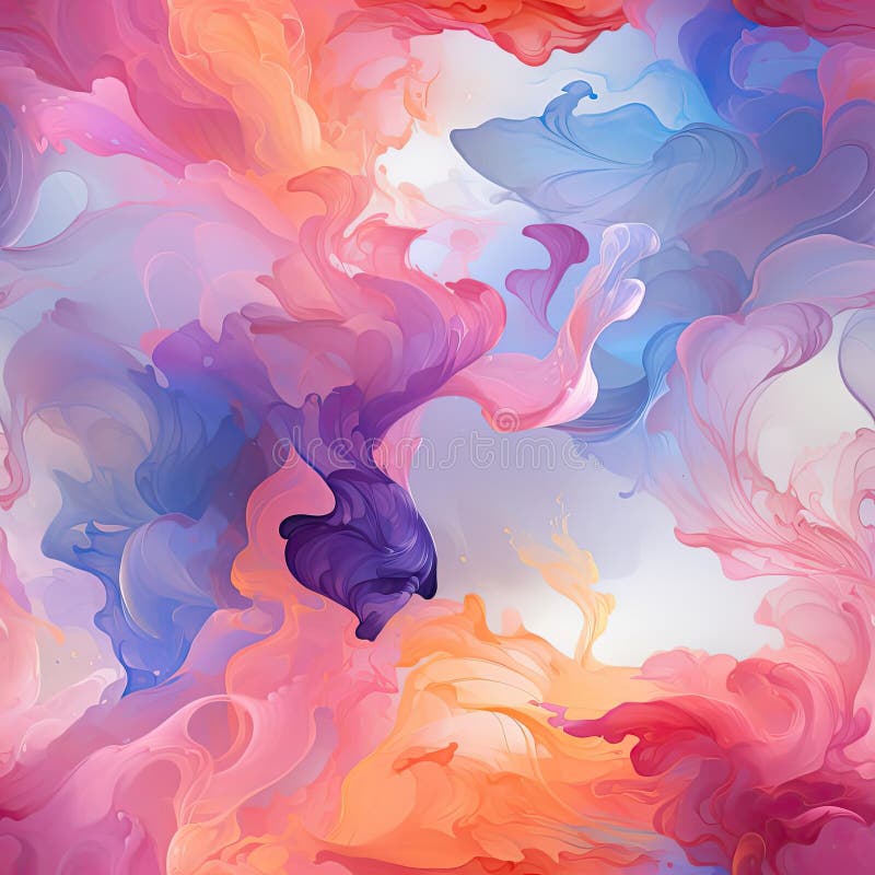 Beautiful Wallpaper with Colorful, Flowing Forms (tiled) Stock ...
