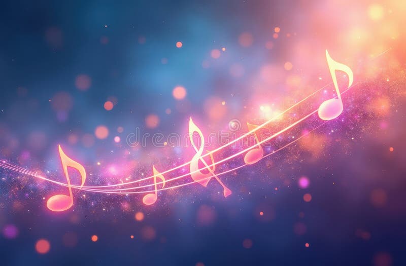 A Beautiful Wallpaper with Music Notes at 22-10-2024 Stock Illustration ...