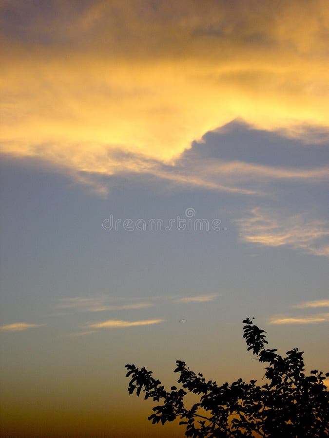 Beautiful warm sky. stock image. Image of space, season - 158436445