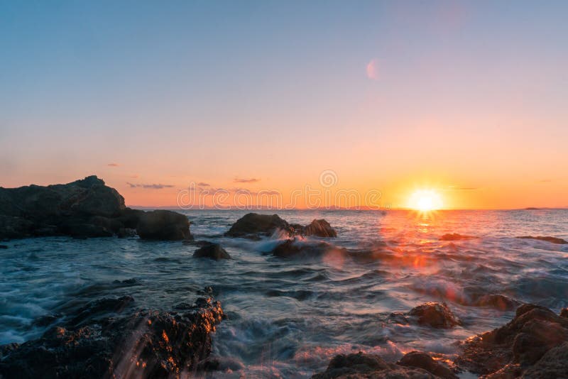 Beautiful Warm Summer Sea Sunset Stock Image - Image of outdoors ...