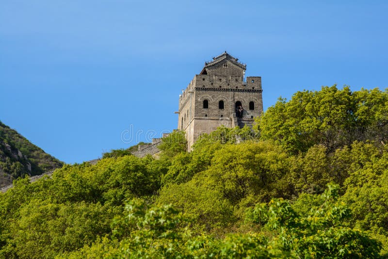 Beautiful Watchtower. Old Building. the Great Wall of China Stock Image ...