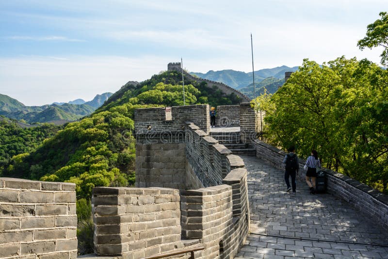 Beautiful Watchtower. Zigzag of the Protective Wall. the Great Wall of ...