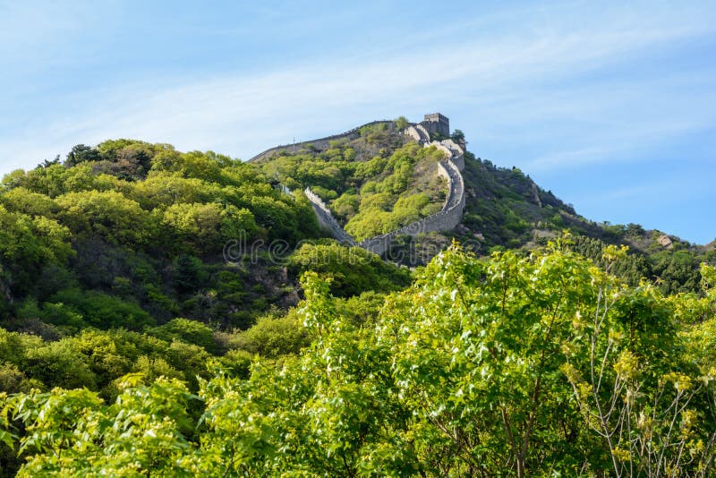 Beautiful Watchtower. Zigzag of the Protective Wall. the Great Wall of ...