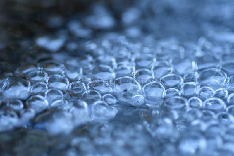 Beautiful Water Bubbles in Natural Eco Spring Water. Macro Footage ...