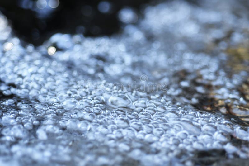 Beautiful Water Bubbles in Natural Spring Water with Nice Sparkling ...