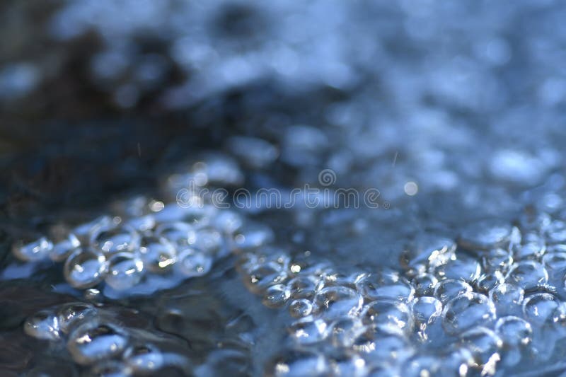 Beautiful Water Bubbles in Natural Spring Water with Nice Sparkling ...