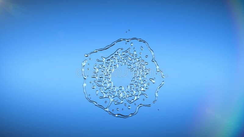 Beautiful Water Stream Forming Circle in Slow Motion. Looped 3d ...