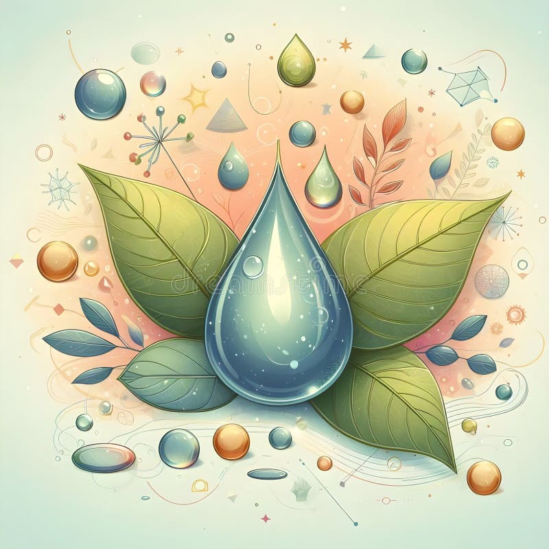 Beautiful water drop stock illustration. Illustration of text - 306970615