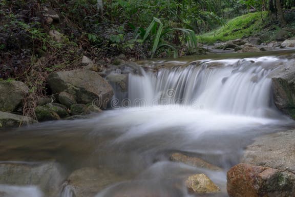 Beautiful Water Fall in Deep Forest Stock Image - Image of glass ...