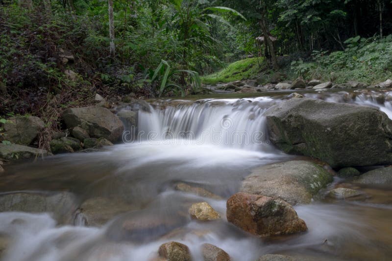 Beautiful Water Fall in Deep Forest Stock Image - Image of liquid ...