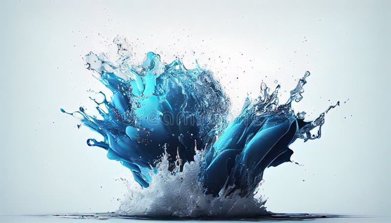 Beautiful Water Splash Backdrop. AI Render Stock Illustration ...