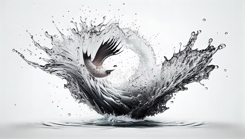 Beautiful Water Splash Backdrop Ai Render Stock Illustration Illustration Of Shot Pretty