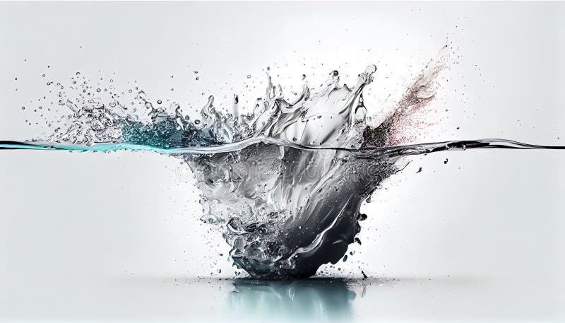 Beautiful Water Splash Backdrop. AI Render Stock Illustration ...