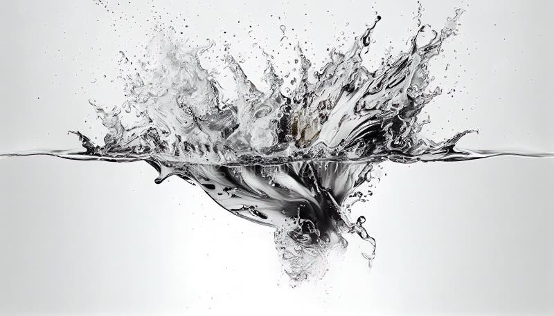Beautiful Water Splash Backdrop. AI Render Stock Illustration ...