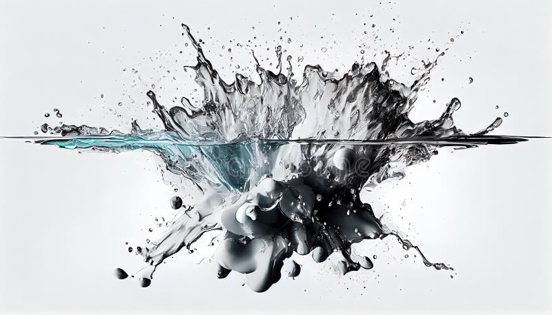 Beautiful Water Splash Backdrop. AI Render Stock Illustration ...
