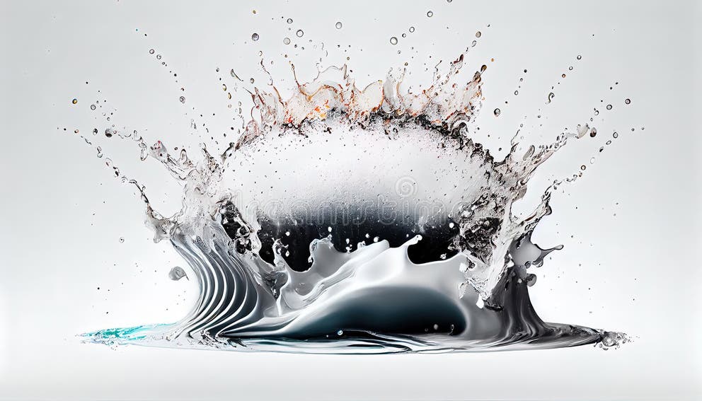 Beautiful Water Splash Backdrop. AI Render Stock Illustration ...