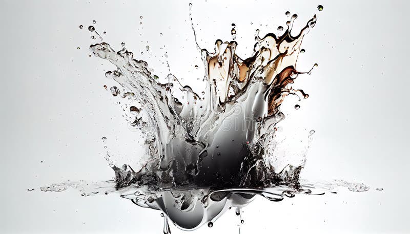 Beautiful Water Splash Backdrop. AI Render Stock Illustration ...