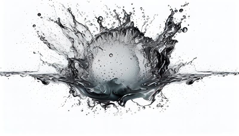 Beautiful Water Splash Backdrop. AI Render Stock Illustration ...