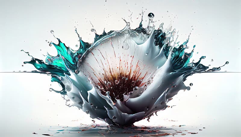 Beautiful Water Splash Backdrop. AI Render Stock Illustration ...