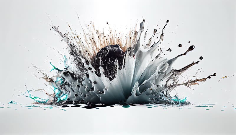 Beautiful Water Splash Backdrop. AI Render Stock Illustration ...