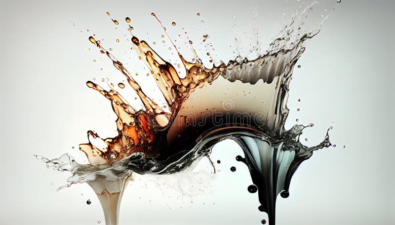 Beautiful Water Splash Backdrop. AI Render Stock Illustration ...