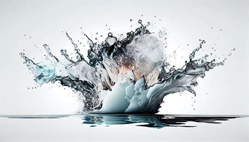 Beautiful Water Splash Backdrop. AI Render Stock Illustration ...