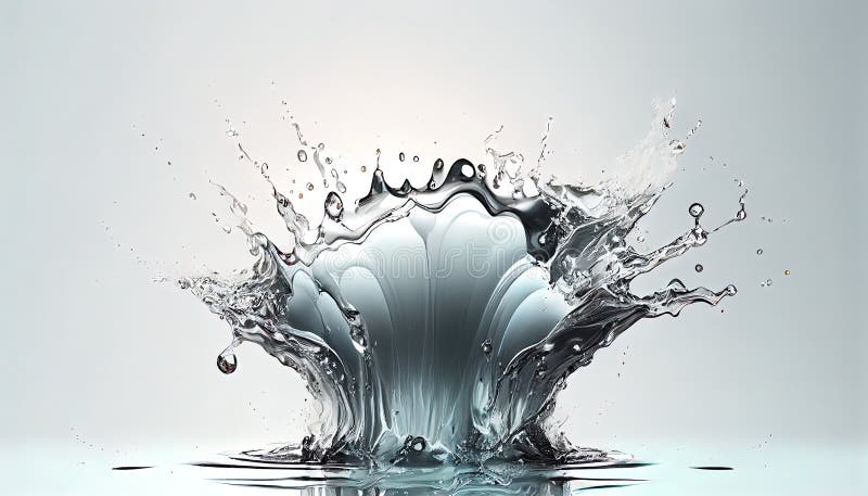 Beautiful Water Splash Backdrop. AI Render Stock Illustration ...