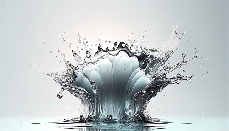 Beautiful Water Splash Backdrop. AI Render Stock Illustration ...