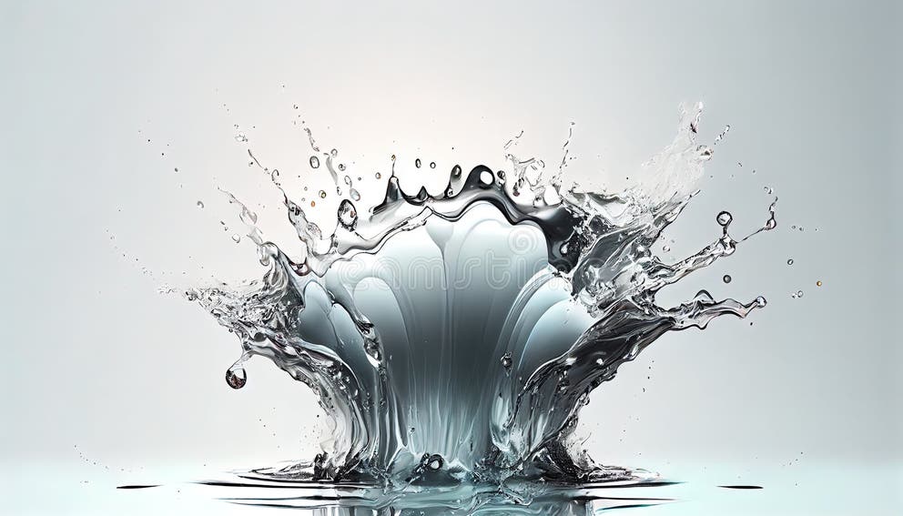 Beautiful Water Splash Backdrop. AI Render Stock Illustration ...