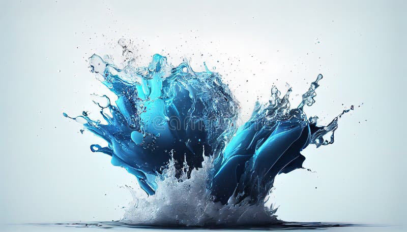 Beautiful Water Splash Backdrop. AI Render Stock Illustration ...