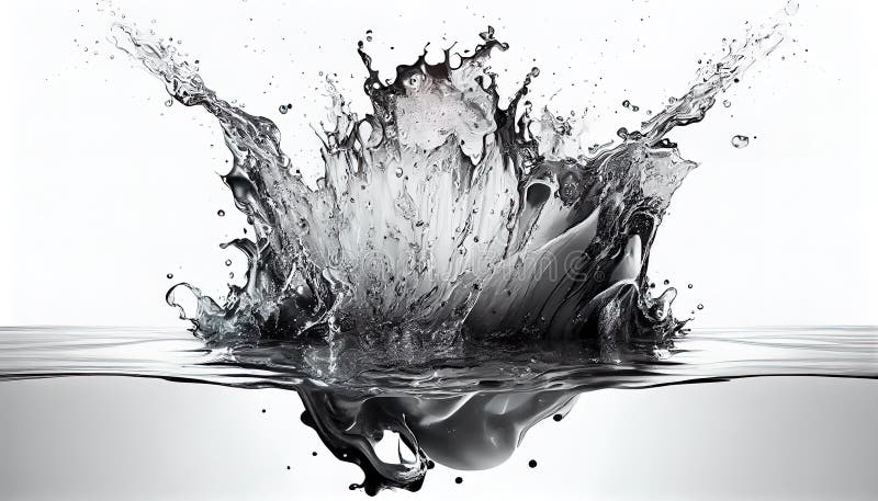 Beautiful Water Splash Backdrop. AI Render Stock Illustration ...
