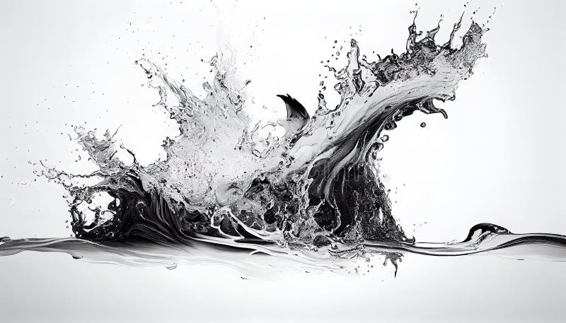 Beautiful Water Splash Backdrop. AI Render Stock Illustration ...