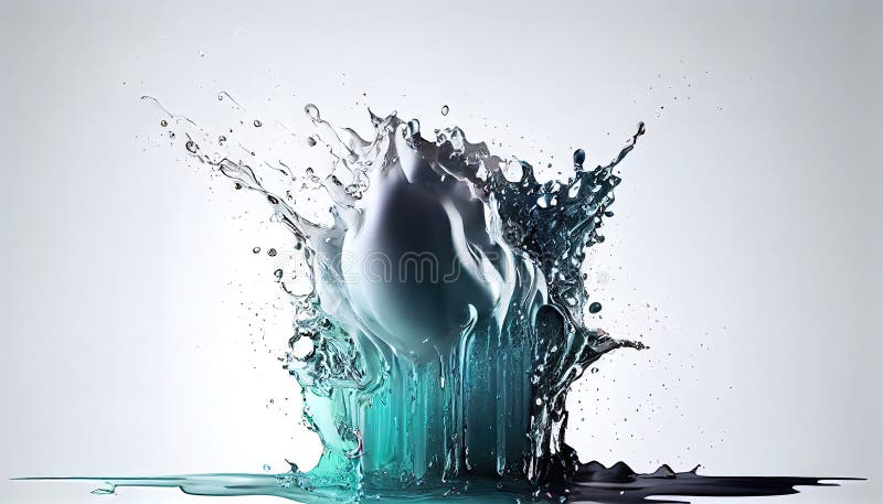 Beautiful Water Splash Backdrop. AI Render Stock Illustration ...