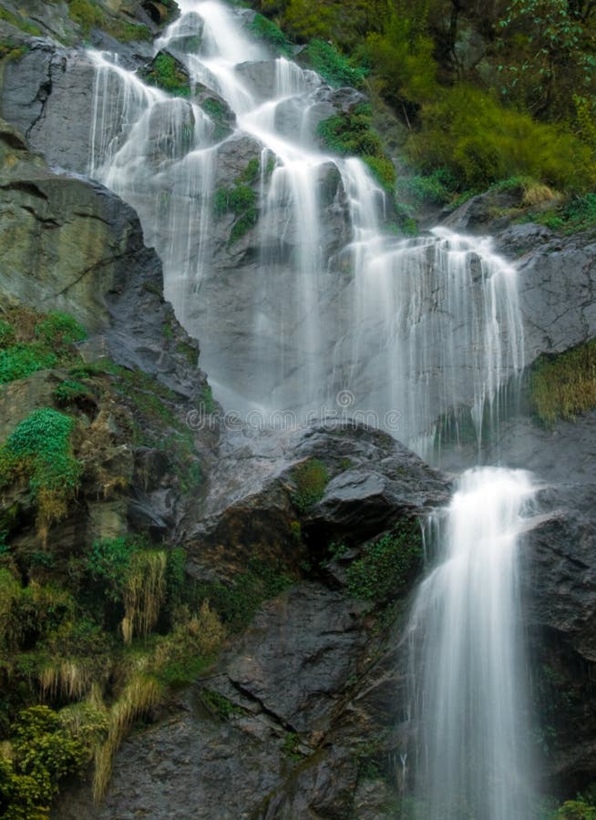 Beautiful waterfall stock image. Image of landscape, mountain - 13195309