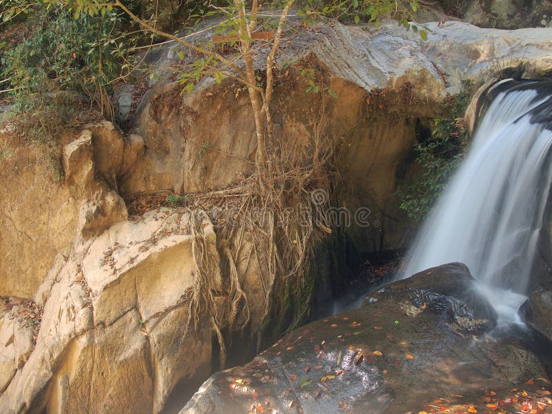 Beautiful waterfall stock photo. Image of scene, peaceful - 142757564