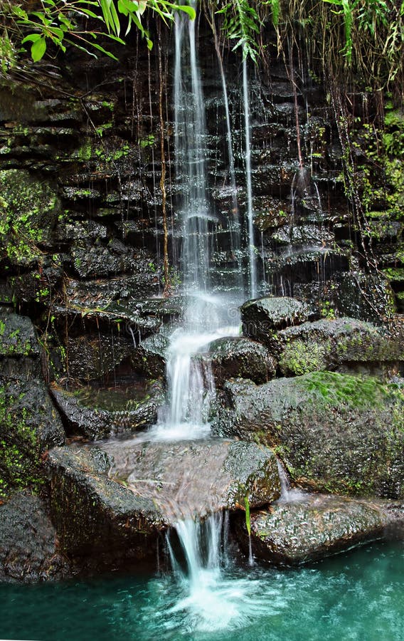 Beautiful waterfall stock image. Image of green, cool - 29118343