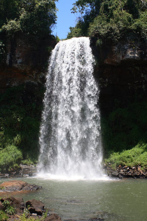 Beautiful waterfall stock photo. Image of pool, tropical - 6087674