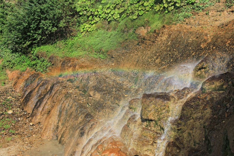 Beautiful Waterfall in Afurja Village. Azerbaijan Stock Image - Image ...