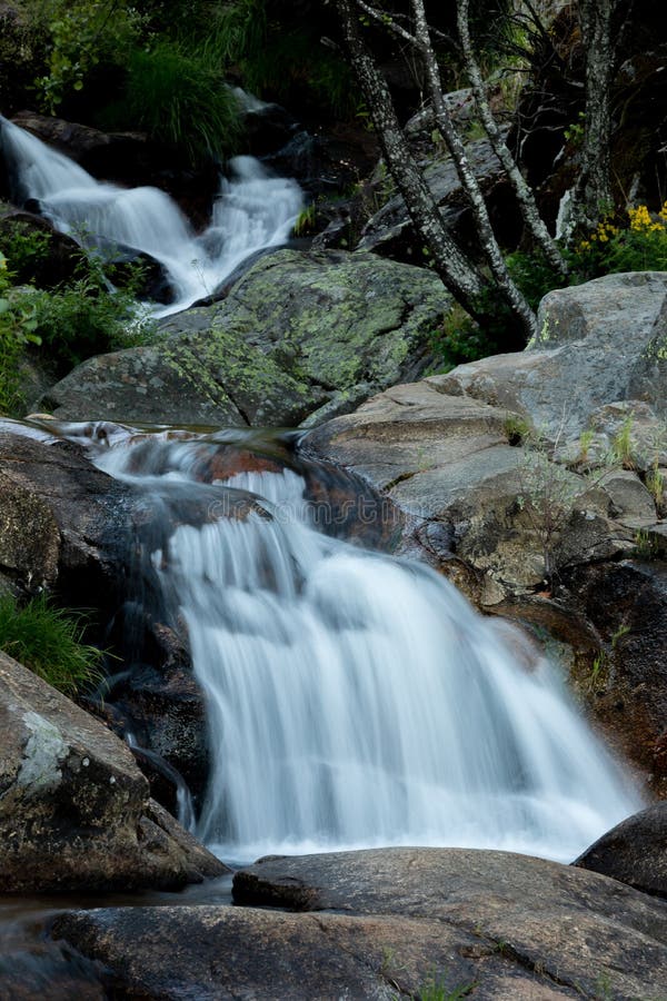 Beautiful Waterfall and Big Rocks Stock Photo - Image of rocks, tourism ...