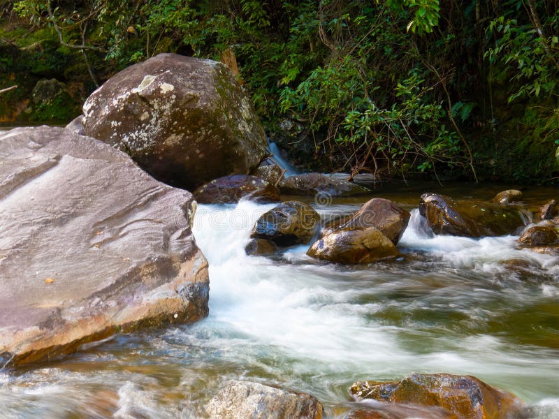 Beautiful Waterfall with Blurred Crystalline Waters Photographed in ...