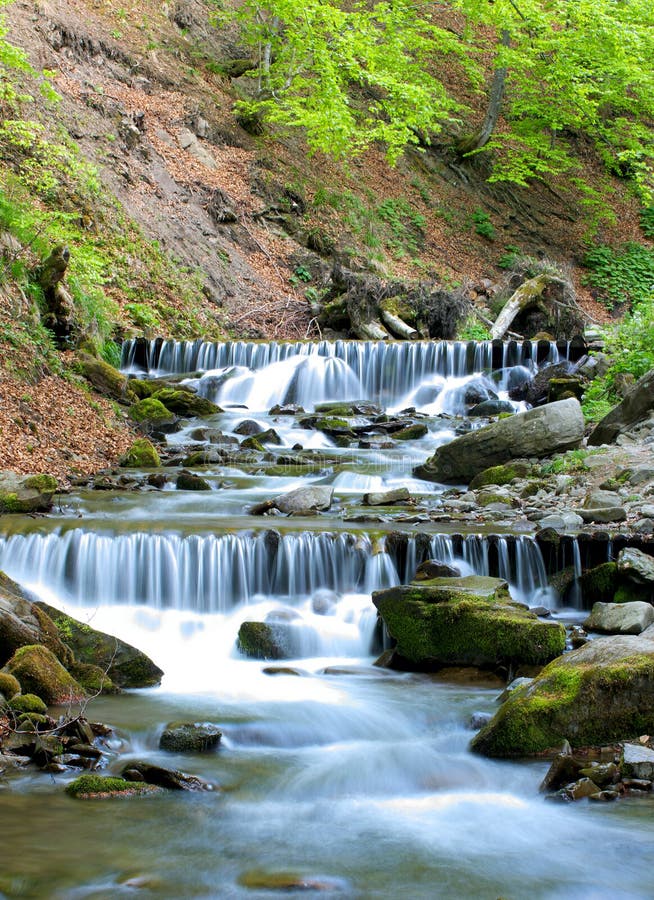 Beautiful Waterfall Cascades Stock Photo - Image of forest, stream ...