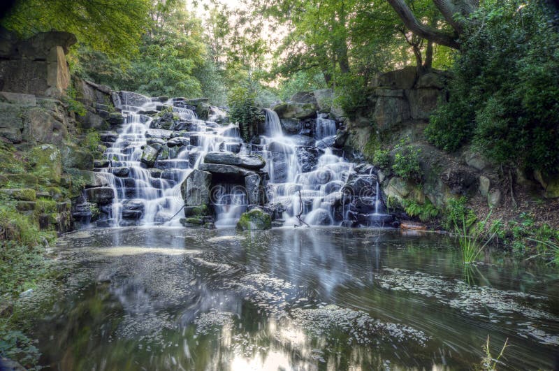 Beautiful Waterfall Cascades Over Rocks Stock Photo - Image of rocks ...