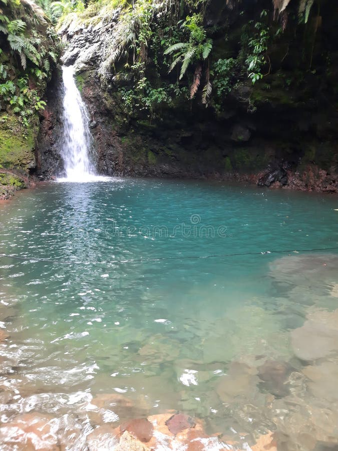 Beautiful Waterfall at Curug Pangeran Bogor West Java Stock Image ...