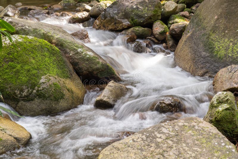 Beautiful Waterfall Deep in the Forest. Cool and Clean Water Falling in ...