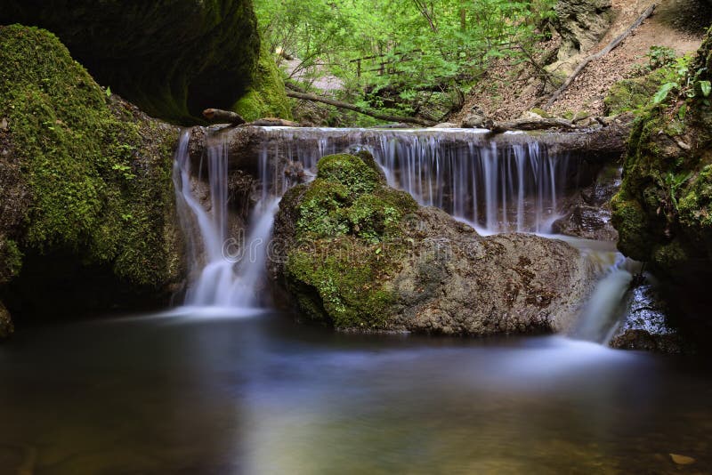 Waterfall in Deep Forest, Croatia Stock Image - Image of natural ...