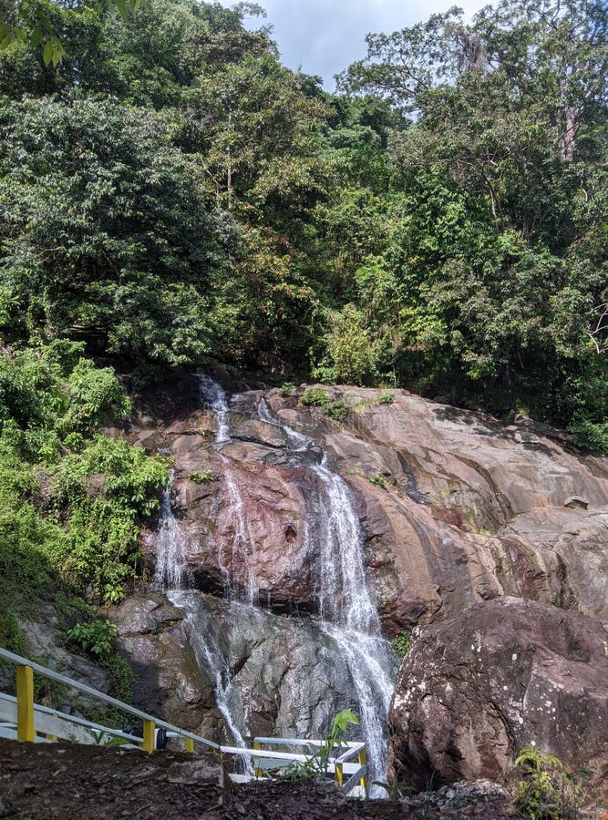 Beautiful Waterfall in a Forest with Big Rocks Stock Photo - Image of ...